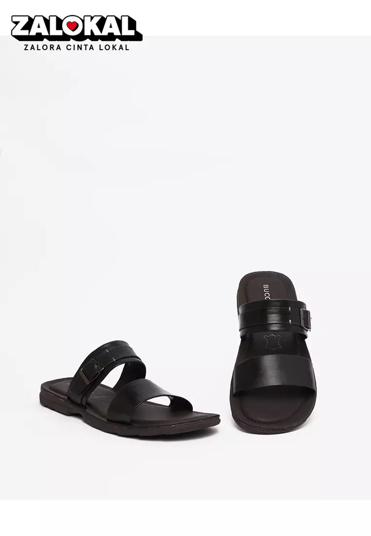 Jual Buccheri Buccheri Philo Sandal Man Black Original 2023 | ZALORA ...