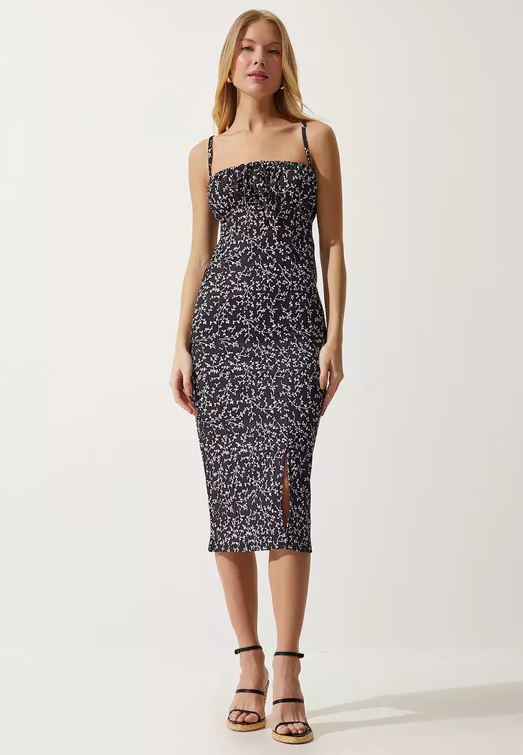 Buy Happiness Istanbul Pattern Slit Midi Dress Online | ZALORA Malaysia