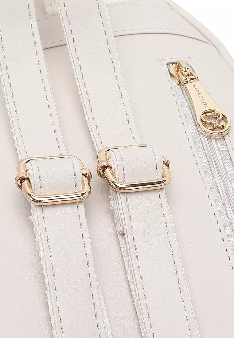 Buy Sara Smith Women's Monogram Mini Backpack - White 2025 Online | ZALORA