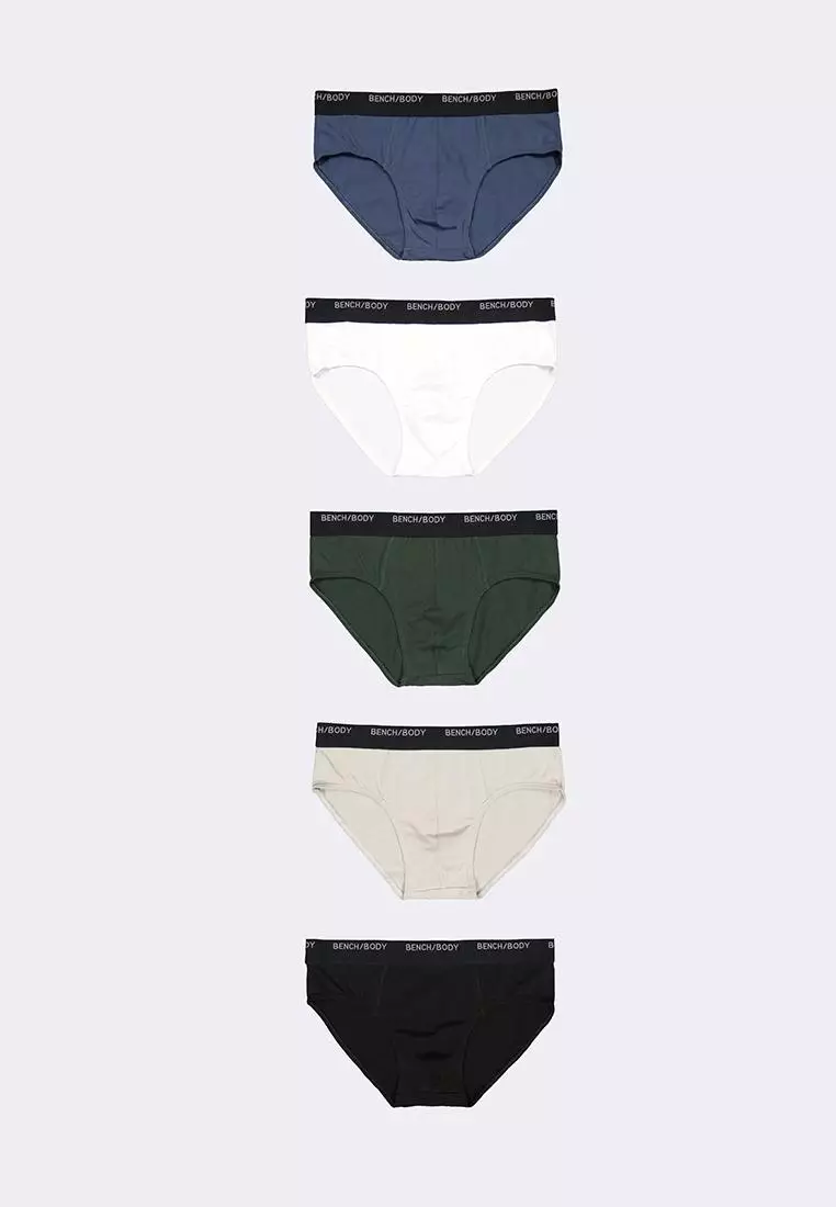 Buy BENCH Men's 5-in-1 Pack Hipster Brief 2025 Online | ZALORA Philippines