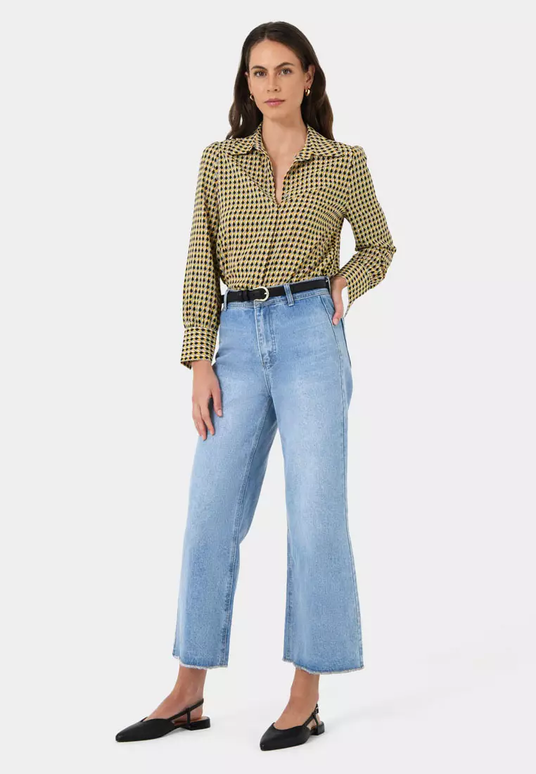 Buy FORCAST Jazmin Geo Print Blouse 2026 Online | ZALORA