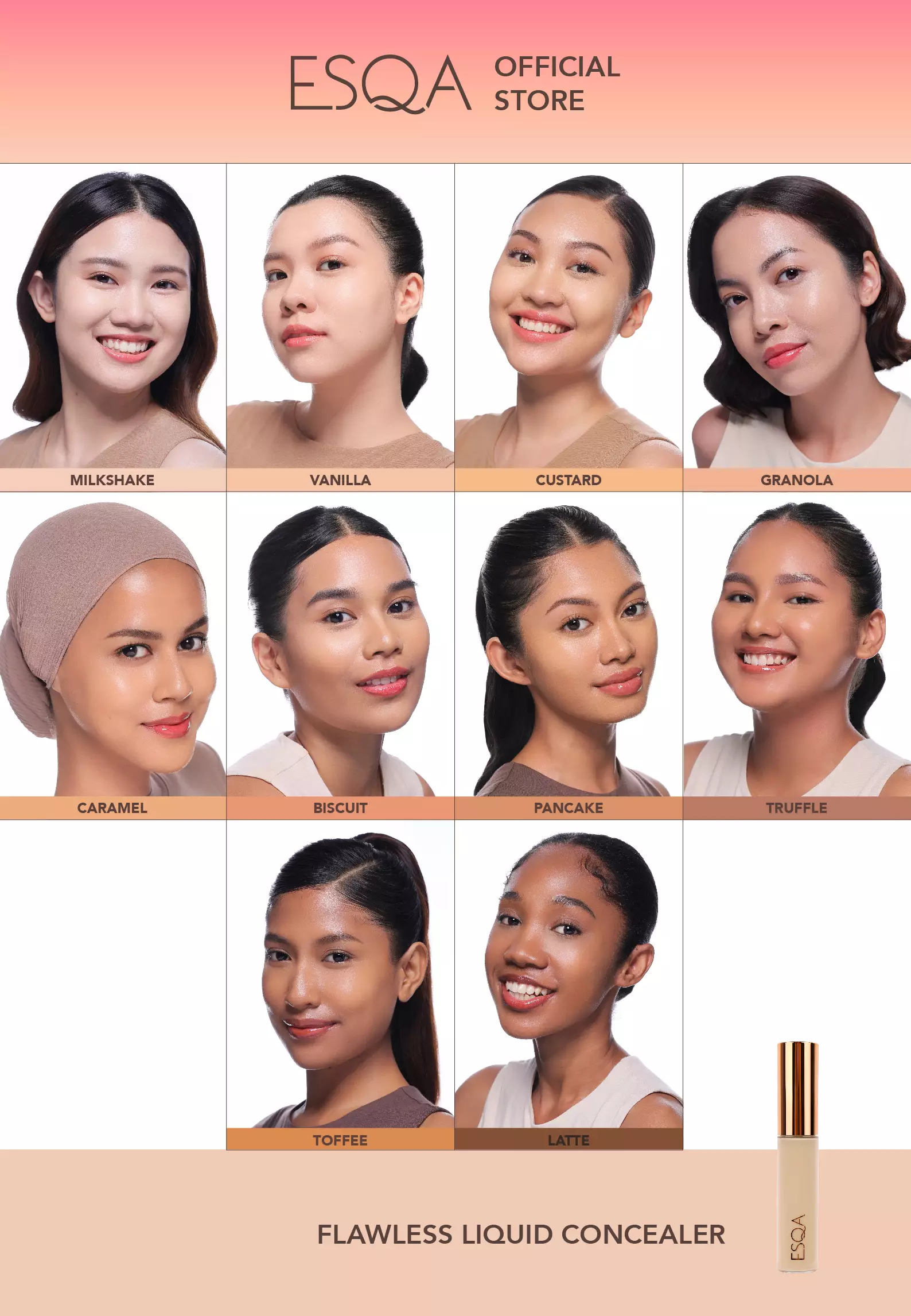 Jual ESQA ESQA Flawless Liquid Concealer - Truffle Original 2024 ...