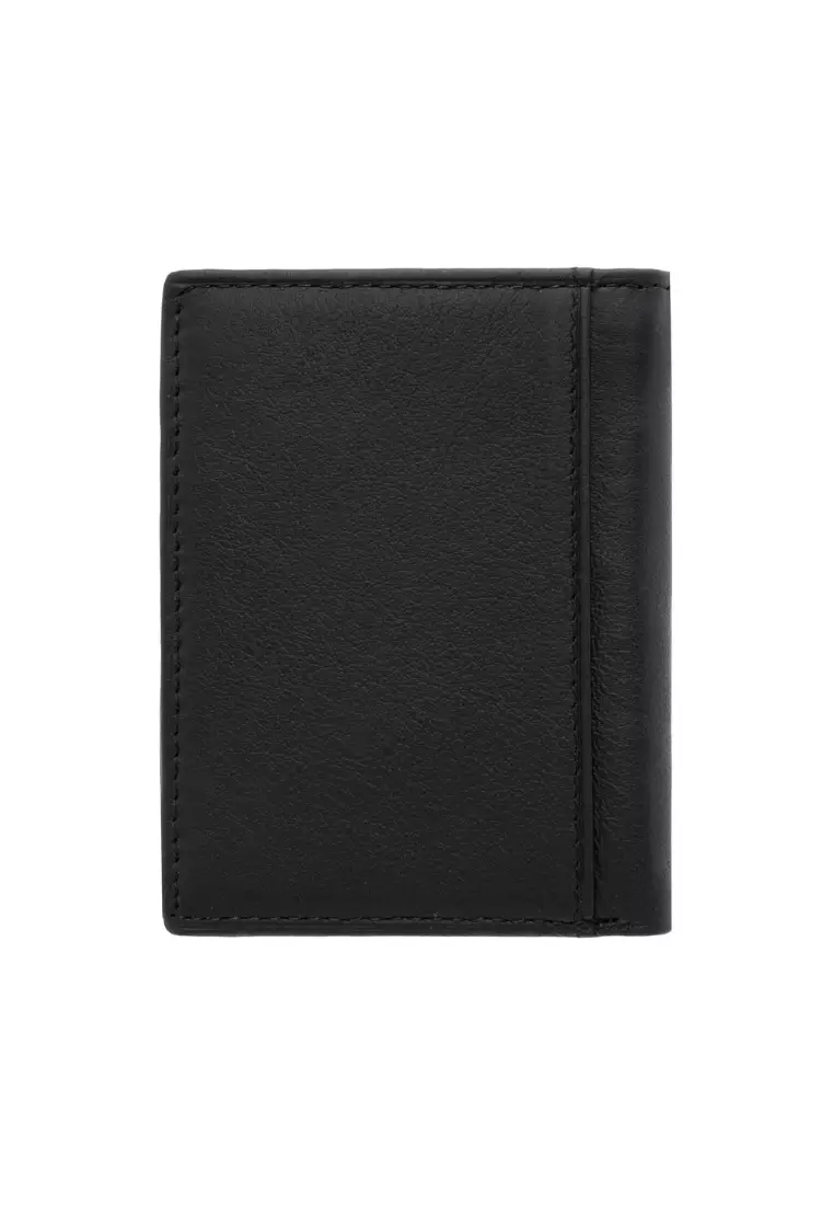Buy Euro Polo Men's Grain Leather RFID Vertical Bifold Minimalist Slim ...