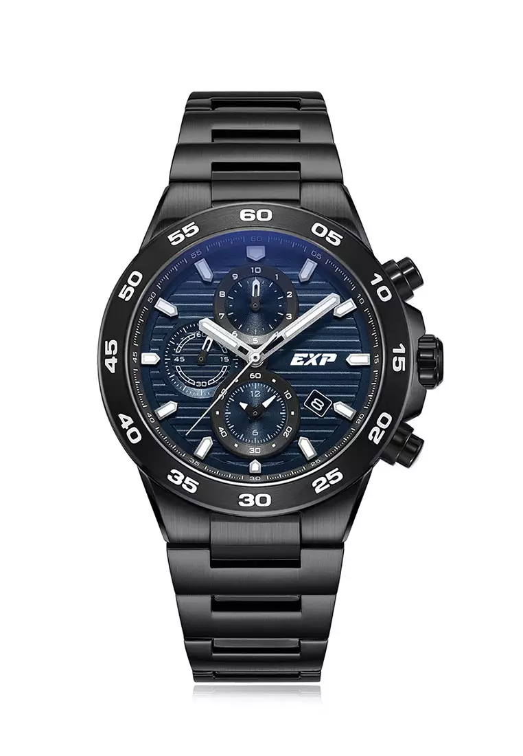 Jual Expedition Expedition Jam Tangan Pria - Black Blue - Stainless ...