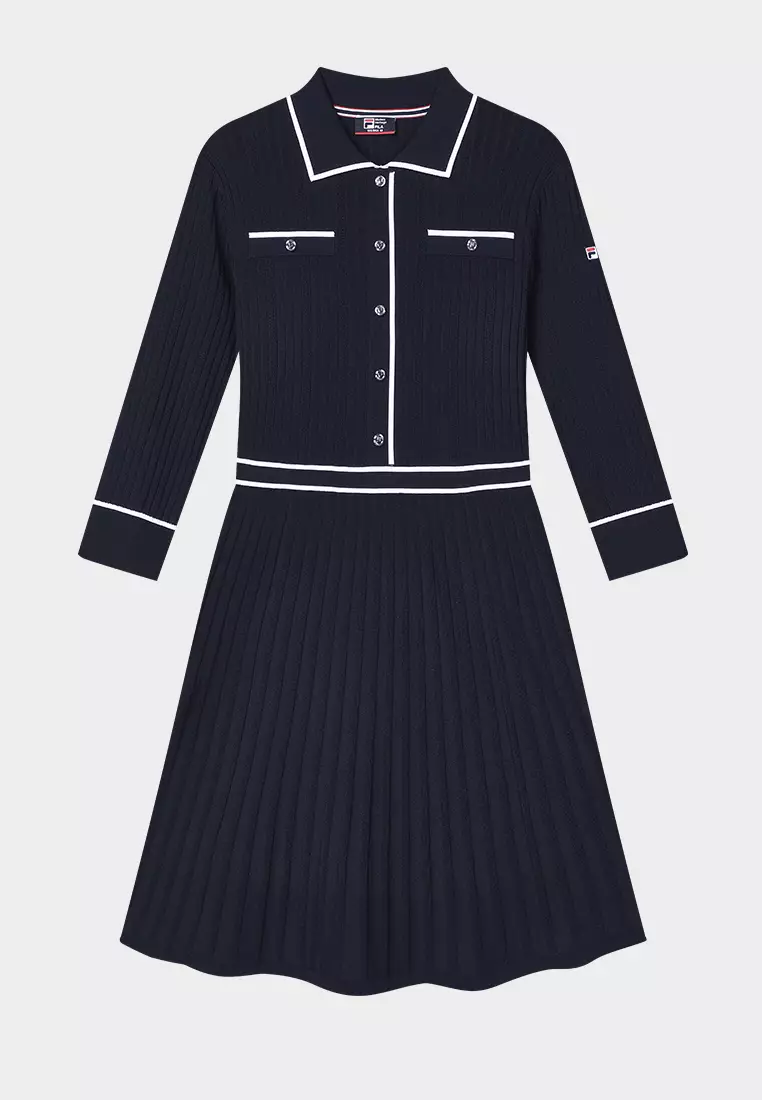 Buy FILA FILA CORE HYBRID CLASSIC MODERN HERITAGE Womens Dress in Navy ...