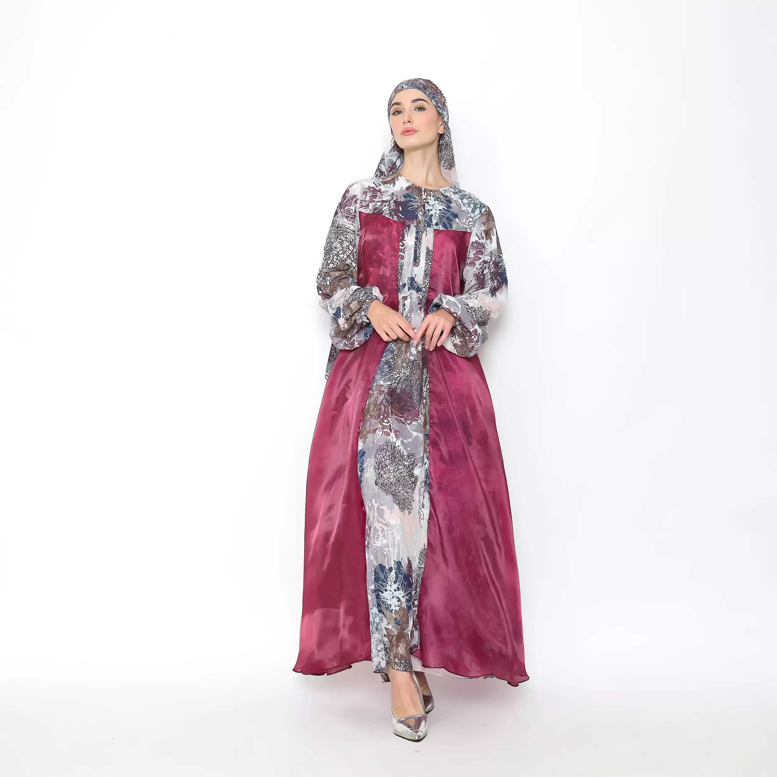 Jual RINJANIE BATIK Rinjanie Batik X Senorita - Gamis Rosslen Maroon ...