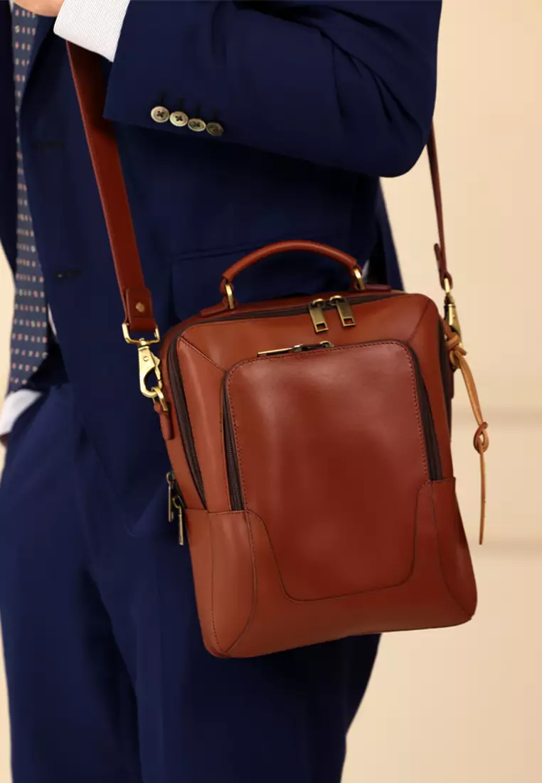 Buy The Tannery Manila Fisher Leather Bag 2025 Online | ZALORA Philippines