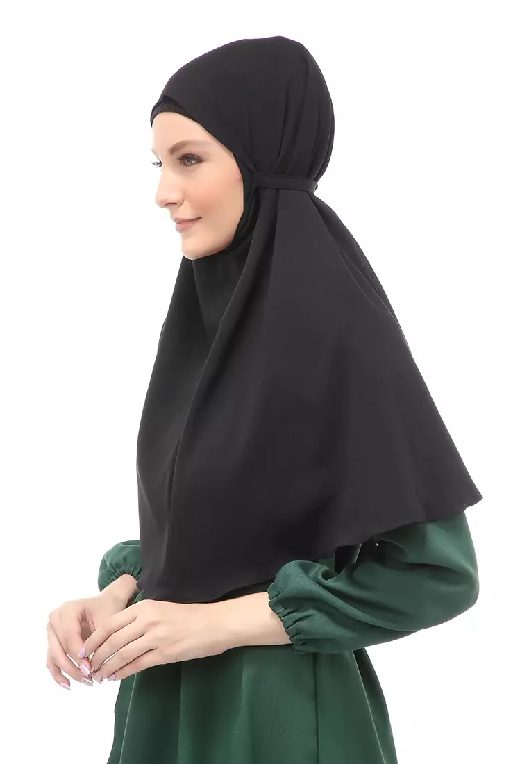 Jual Evernoon Tamara Jilbab Muslimah Wanita Motif Polos Relaxed Fit - Black Original 2025 ...