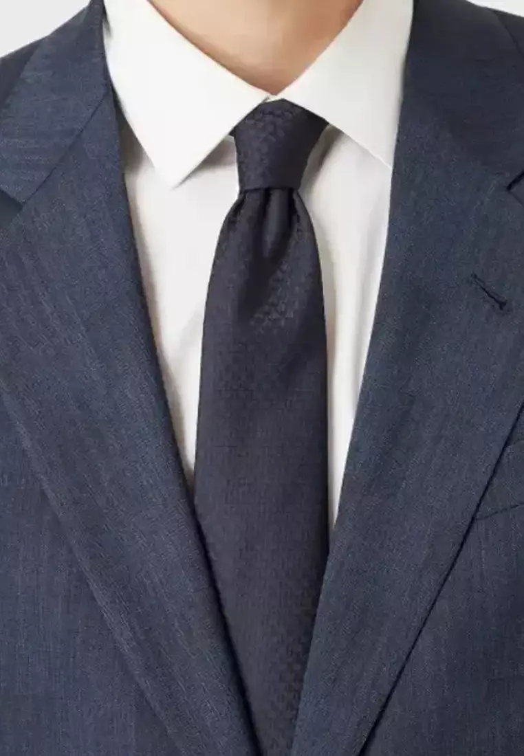 Buy Emporio Armani Men's Fashion Versatile Tie In Midnight Blue 340075 ...