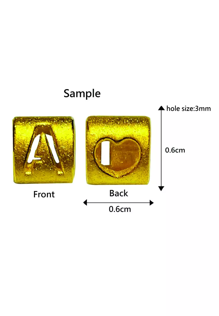 Buy LITZ [Special] LITZ 999 (24K) Gold Alphabet Charm 字母牌 EPC1108-Q-0.36g+/- Online | ZALORA ...