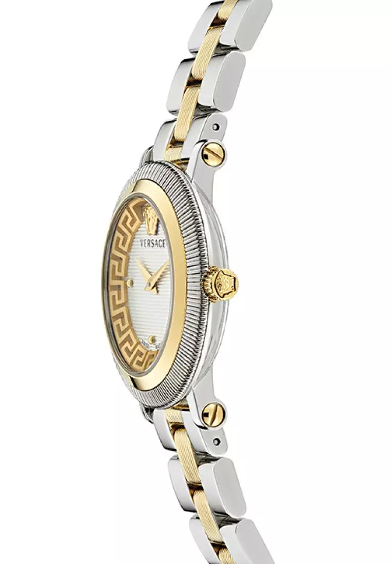 Buy VERSACE Versace Greca Flourish Two Tone Stainless Steel Analog ...