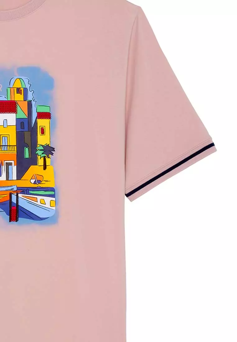 Buy HOM T-Shirts Pink Color Print 2025 Online | ZALORA Philippines