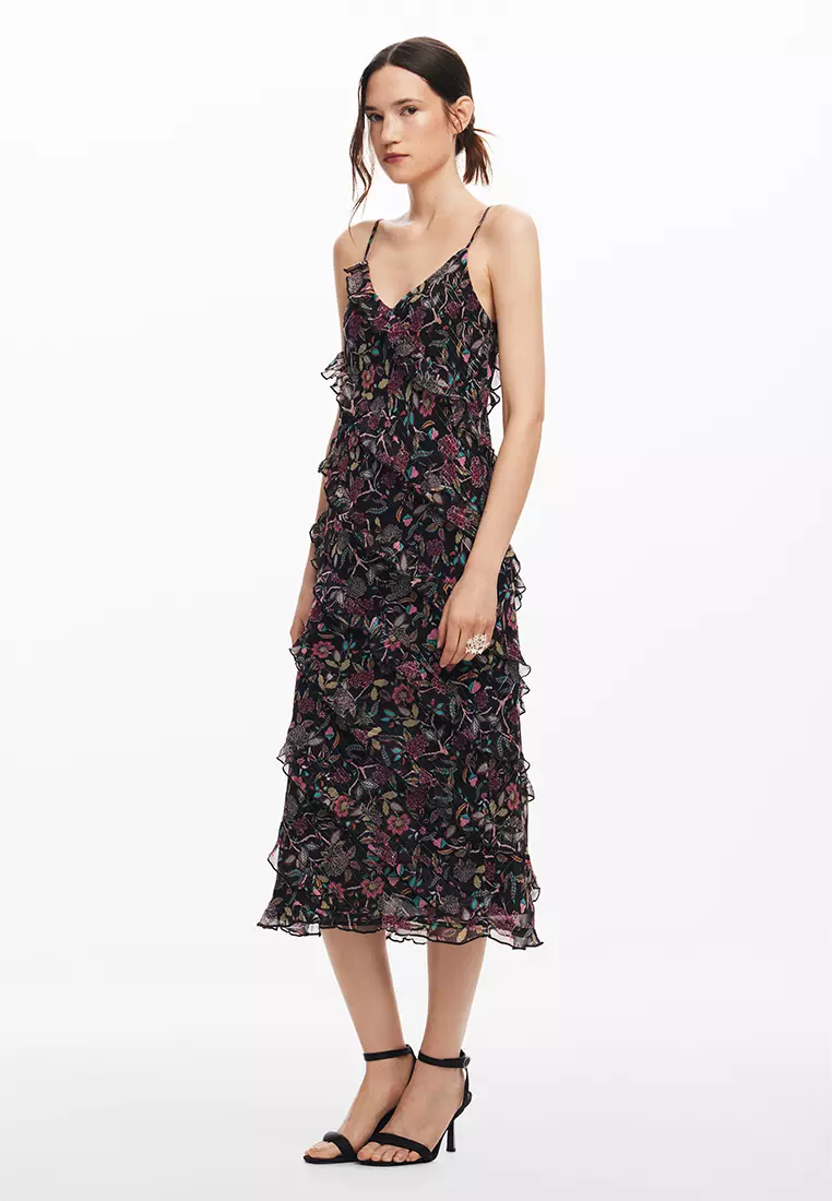 Buy Desigual Desigual Woman Midi dress with ruffles. 2025 Online | ZALORA