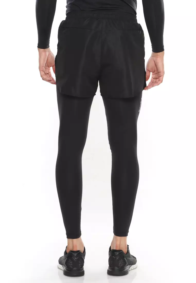 Jual Tiento Tiento Celana Running Legging Pants 2in1 Sporty Black ...
