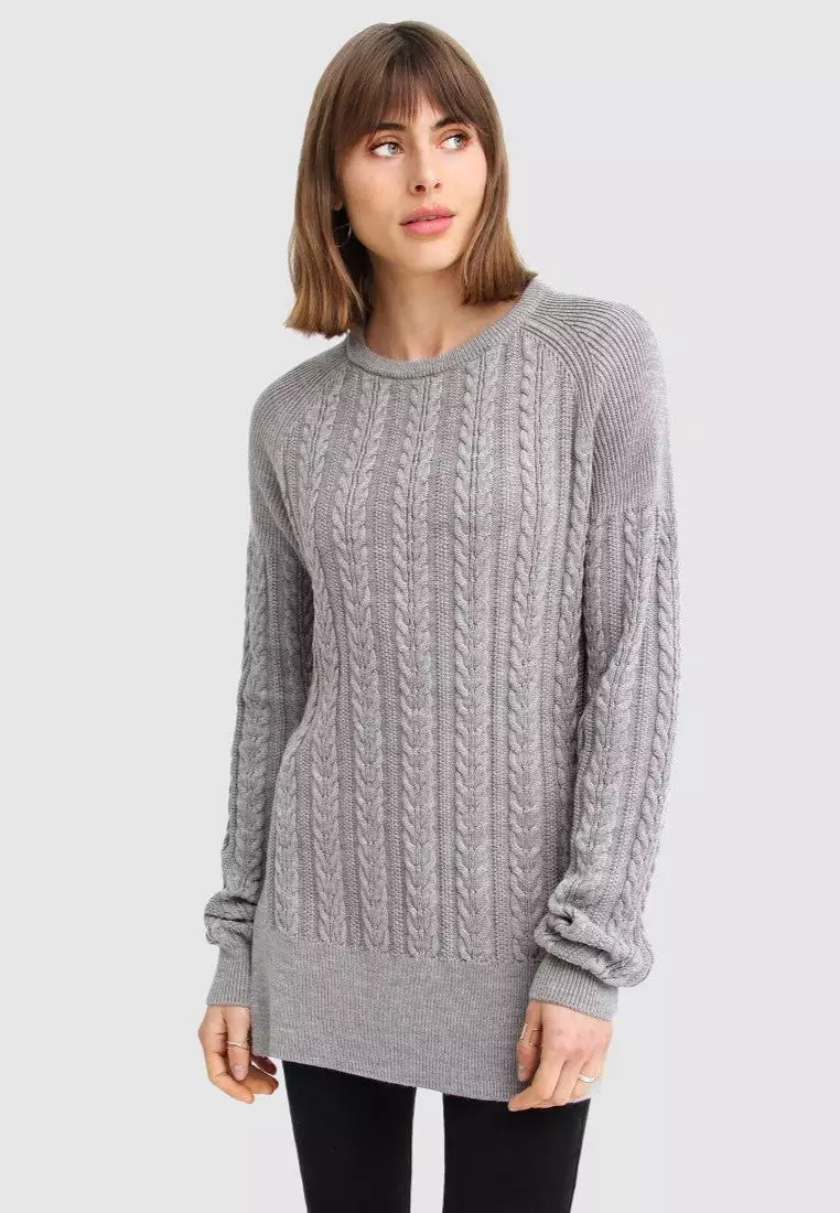 Belle & Bloom At Last Cable Knit Jumper with Slit 2025 | Buy Belle & Bloom Online | ZALORA Hong Kong