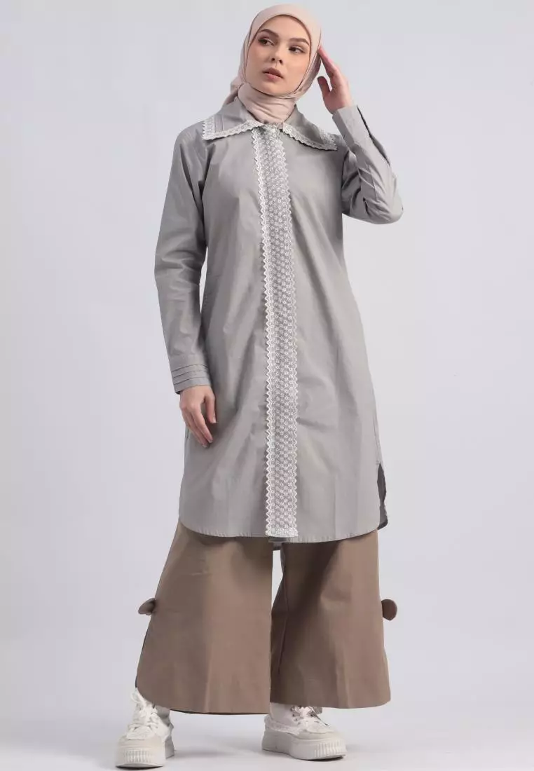 Jual Anggiasari Mawardi Luna Grey Tunik Original 2025 | ZALORA Indonesia