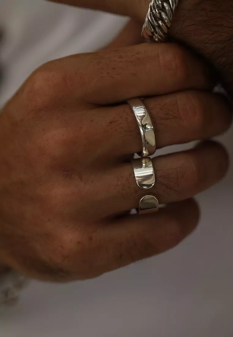 Jual KUZZOI EXCLUSIVE Cincin Perhiasan Perak 925 Pria Band Design Open ...