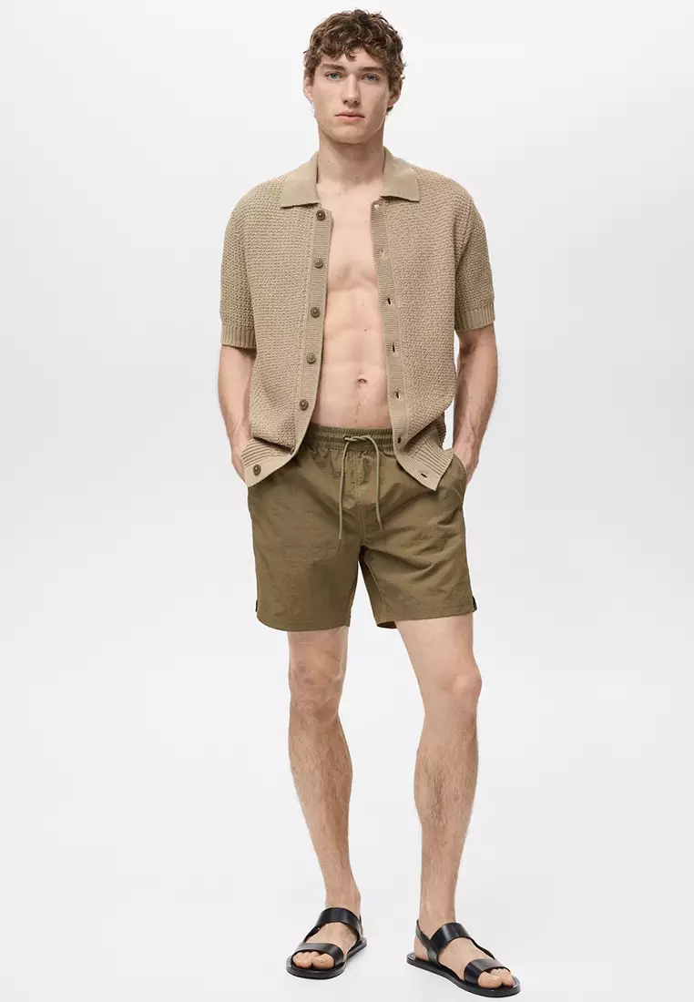 Buy MANGO Man Basic Drawstring Swimsuit Online | ZALORA Malaysia