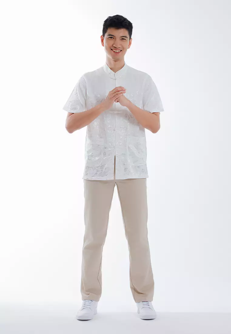 Buy Alain Delon Alain Delon Mens CNY Tang Fu Short Sleeve - 14526003 ...