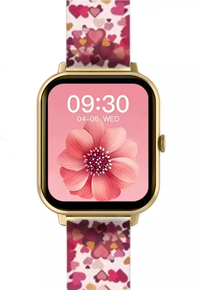 Buy EGLANTINE Valentine's Day Special IOS/Android Gold Color SmartWatch ...