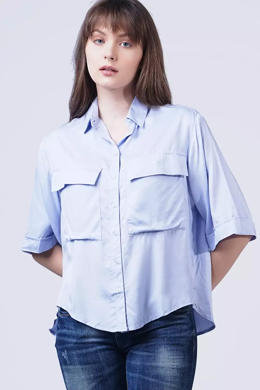 Jual LOGO JEANS Kemeja Wanita Jole Lilac Original 2025 | ZALORA Indonesia