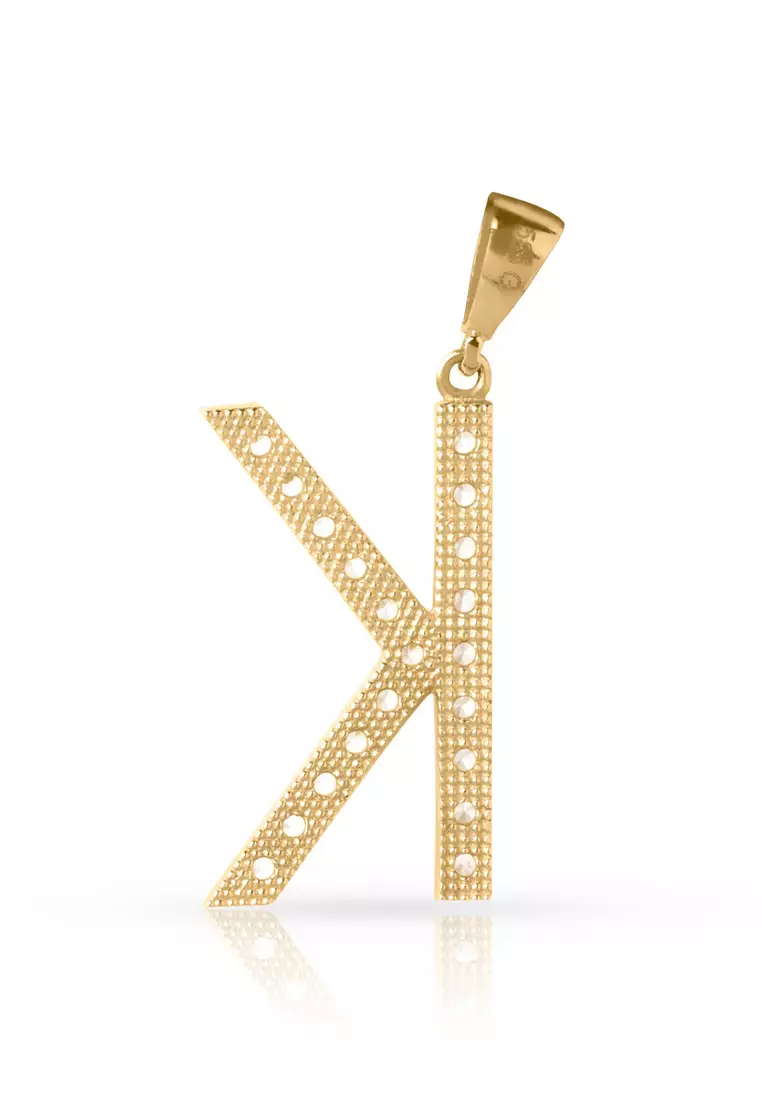 Buy Foundry Foundry 14k K Pavé Letter Pendant Gold 2024 Online | ZALORA Philippines
