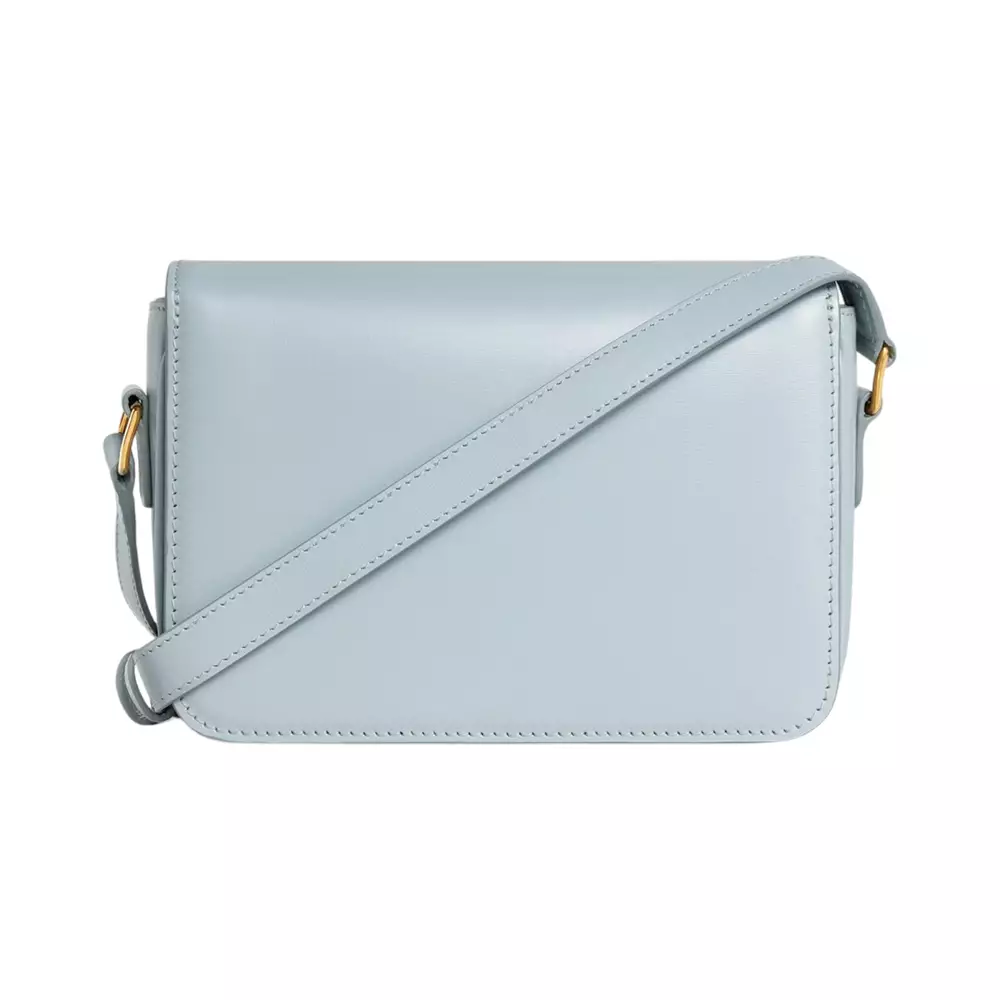Jual Celine Teen Triomphe Bag in Shiny Calfskin Ice Blue Ghw Original ...