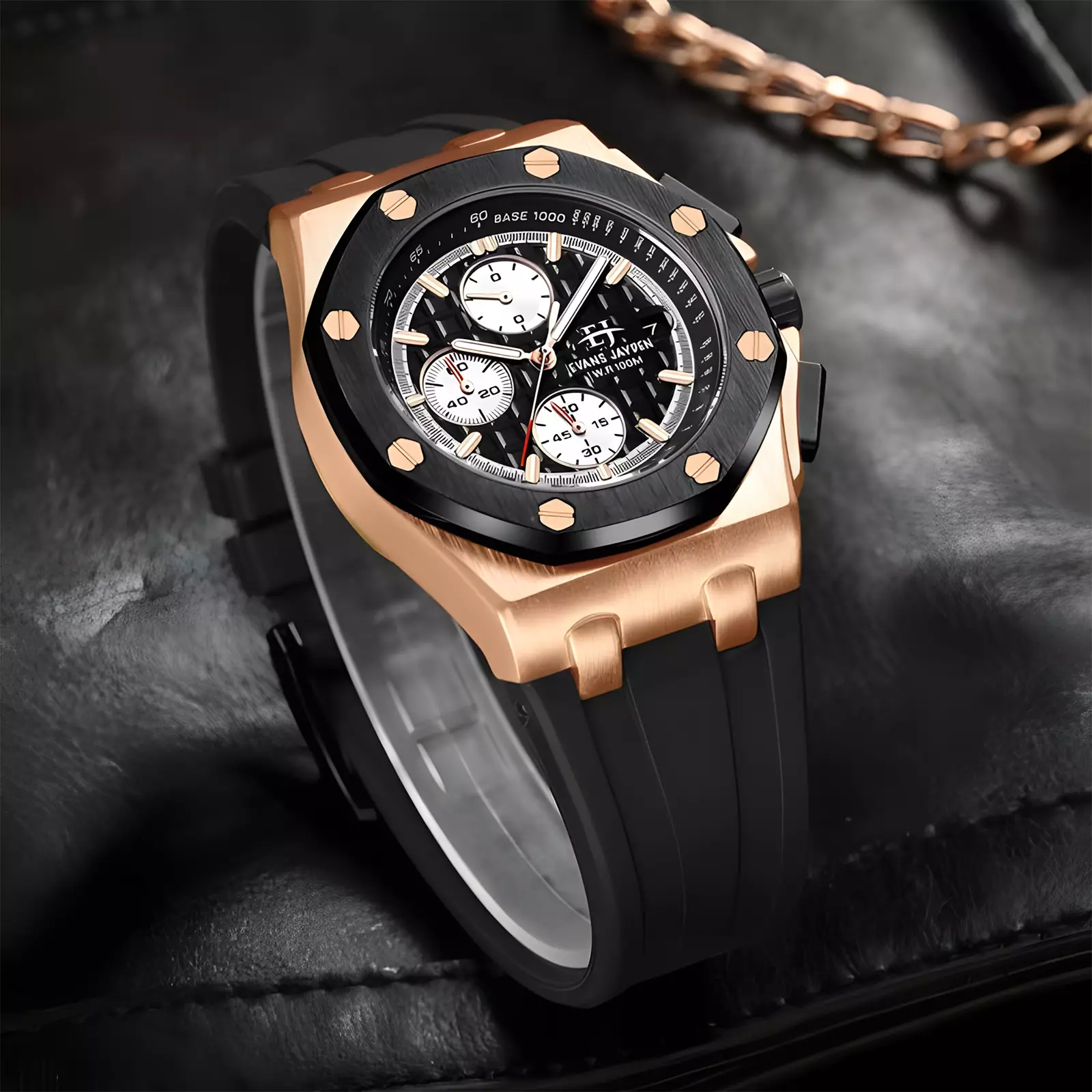 Jual Evans Jayden Evans Jayden - Jam Tangan Chronograph Pria - Black ...