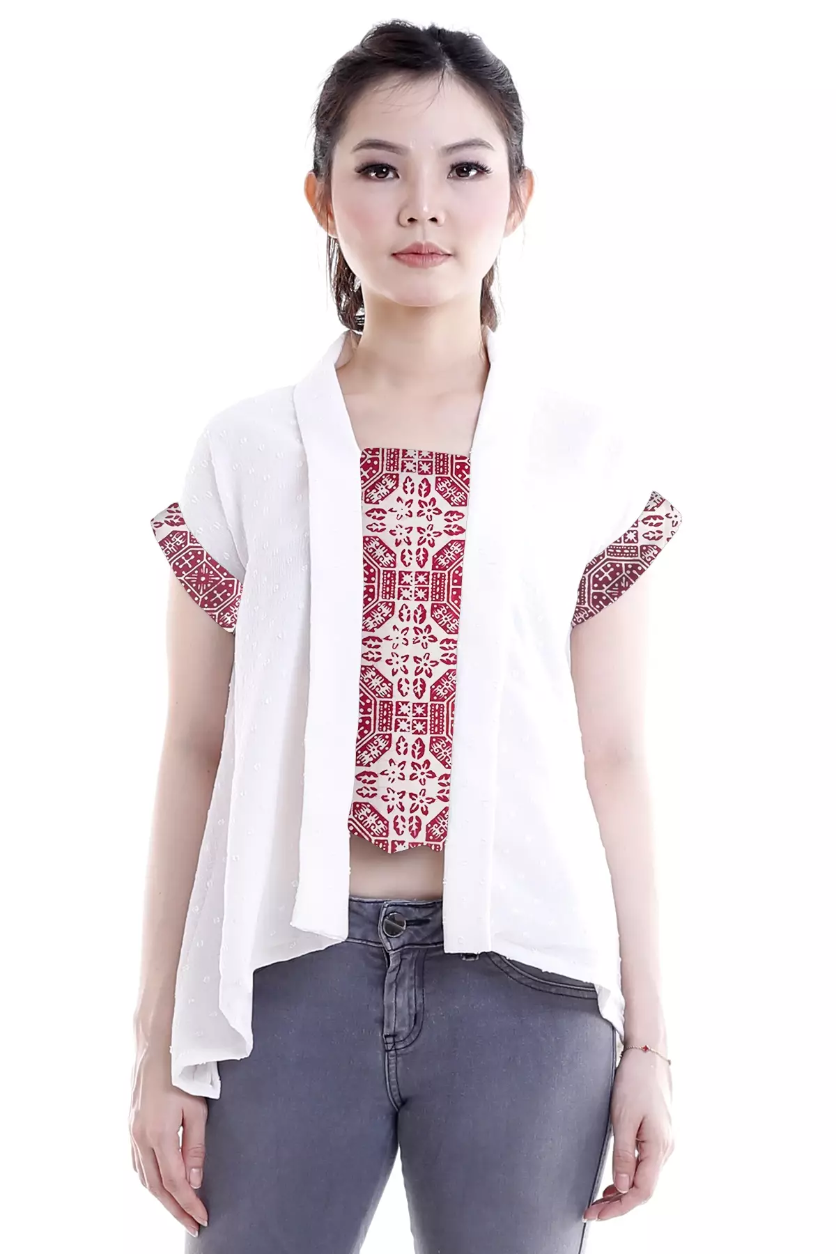 Jual DhieVine Batik Kochi Latar Merah Batik Kebaya Original 2025 ...