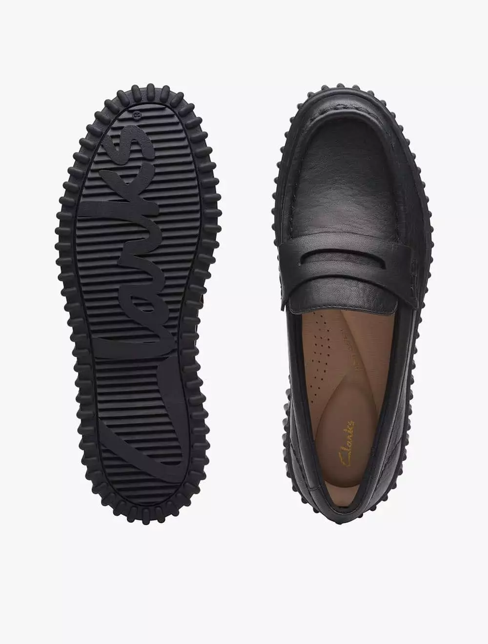 Jual CLARKS Clarks Torhill Penny Women's Flats- Black Leather Original ...