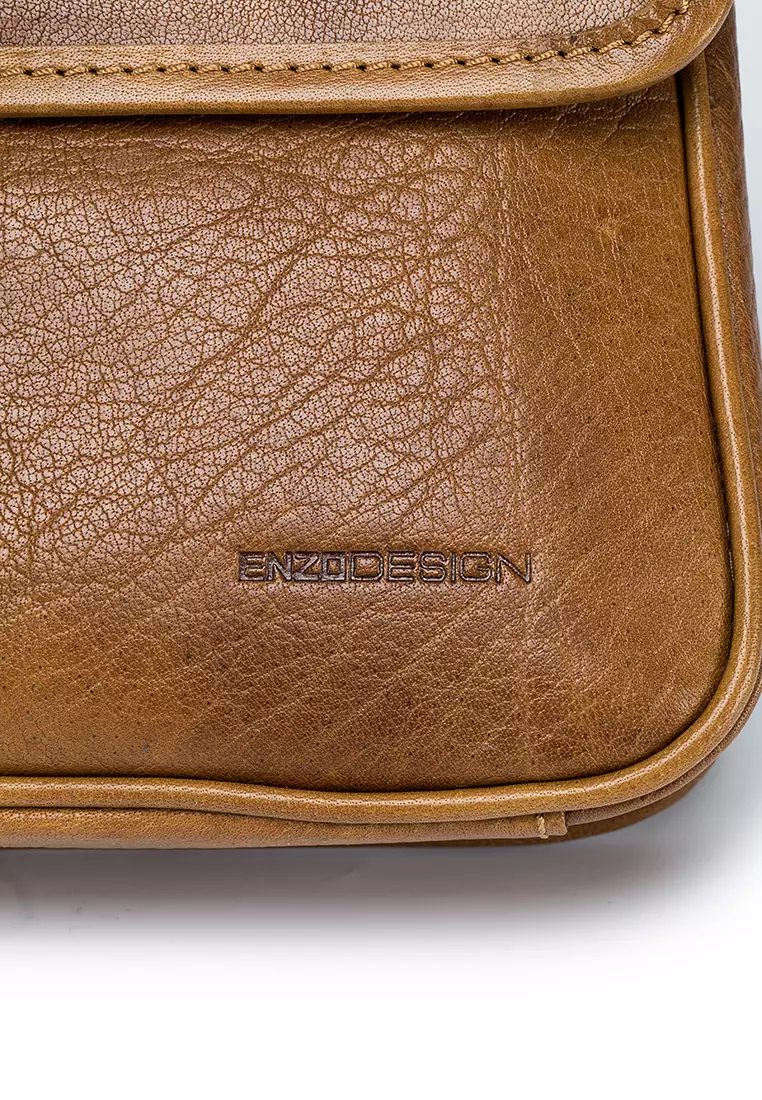 ENZODESIGN ENZODESIGN Vintage Buffalo Leather Mini Slim Shoulder Bag ...