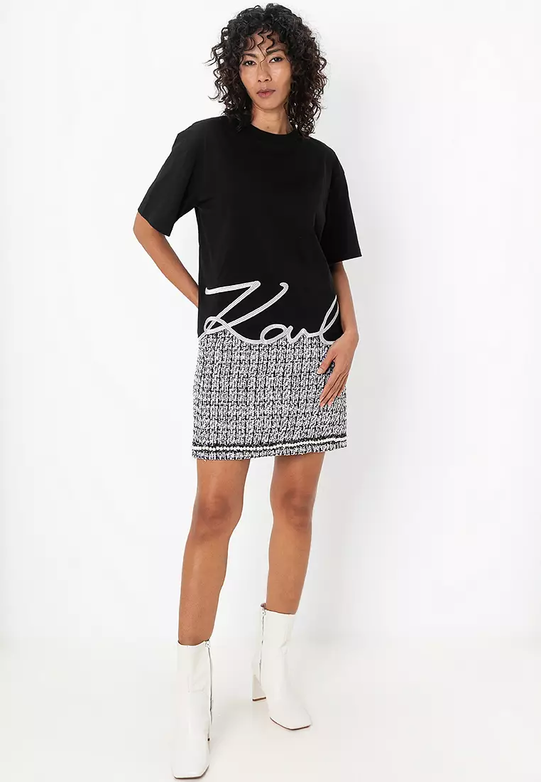 Jual KARL LAGERFELD Karl Signature Hem T-Shirt Original 2025 | ZALORA ...