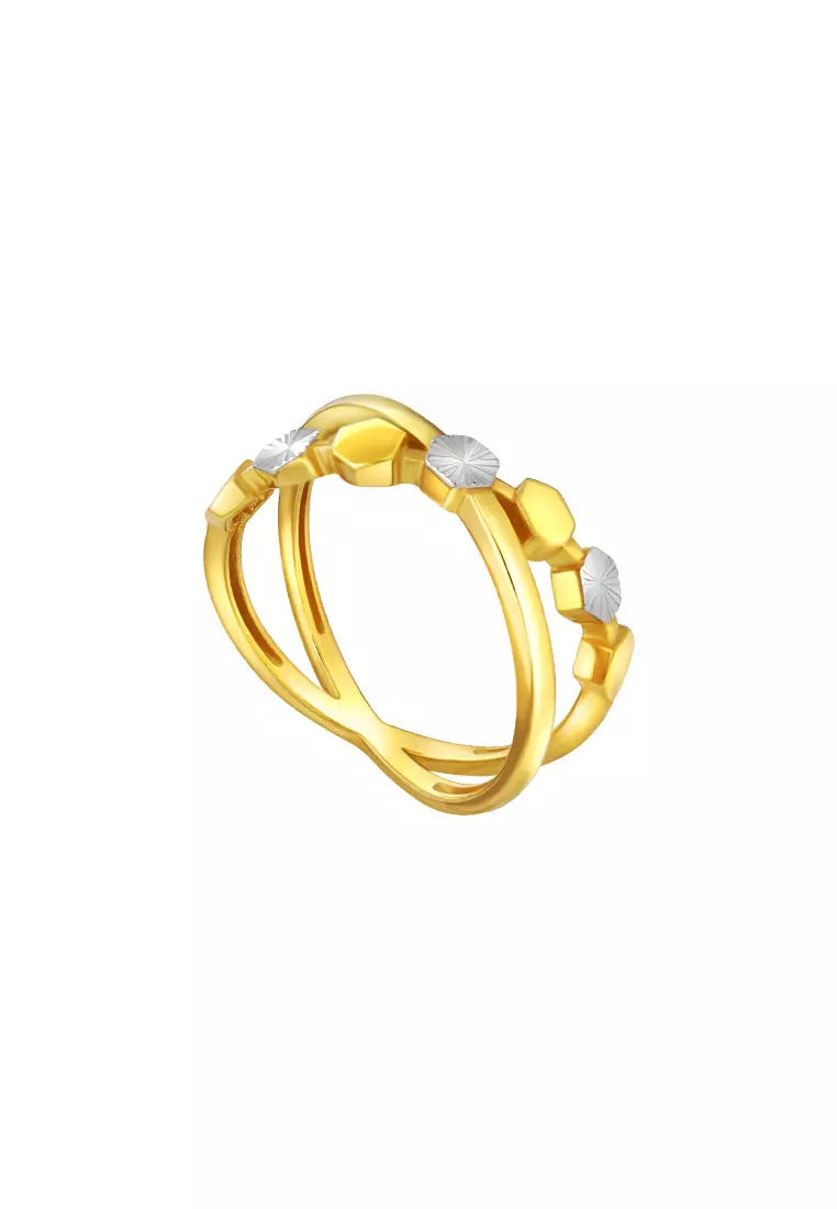 Buy TOMEI TOMEI Diamond Cut Collection Ring, Yellow Gold 916 Online ...