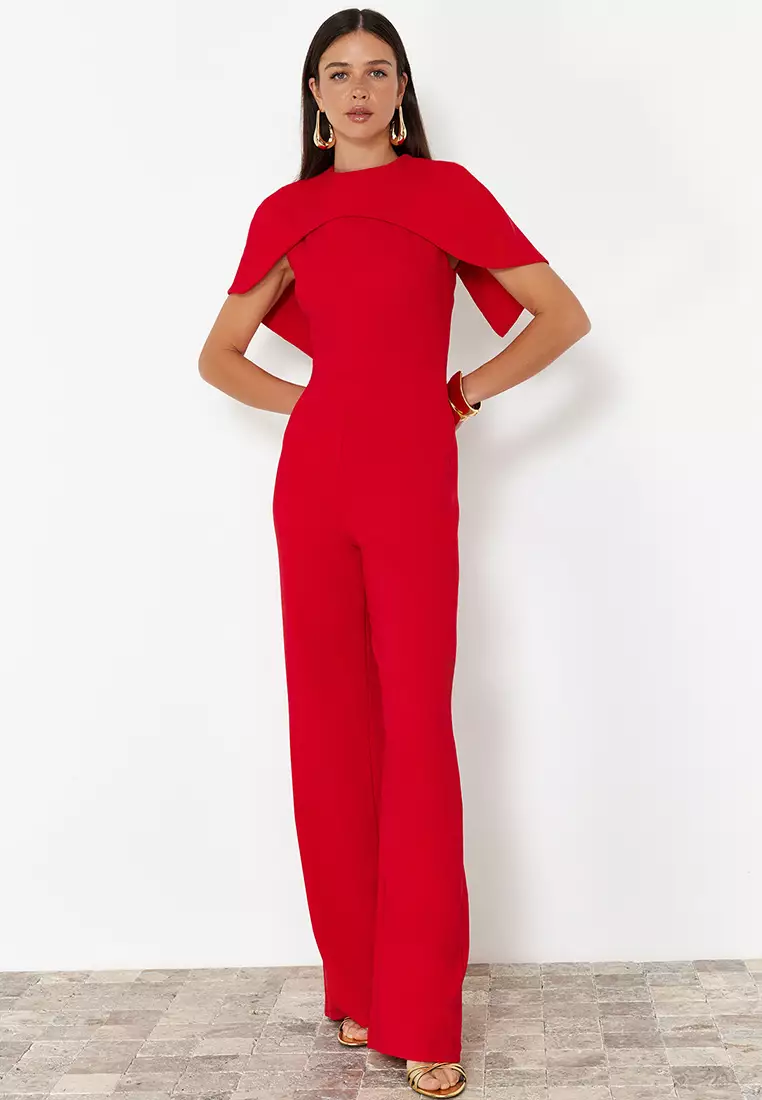 Jual Trendyol Red Overalls Original 2025 | ZALORA Indonesia