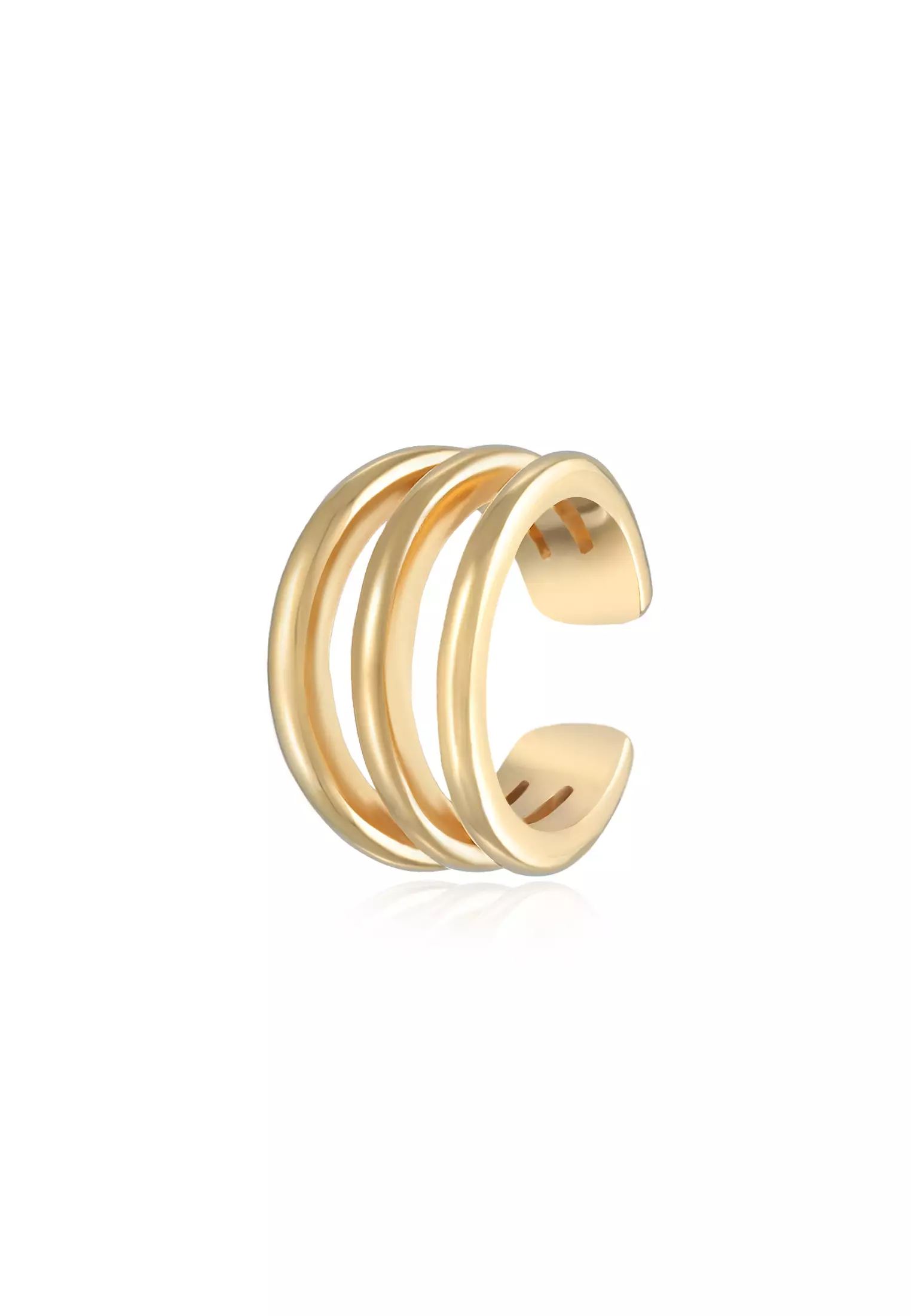 Buy ELLI GERMANY Earrings Earcuff Modern Basic Gold Plated Online ...