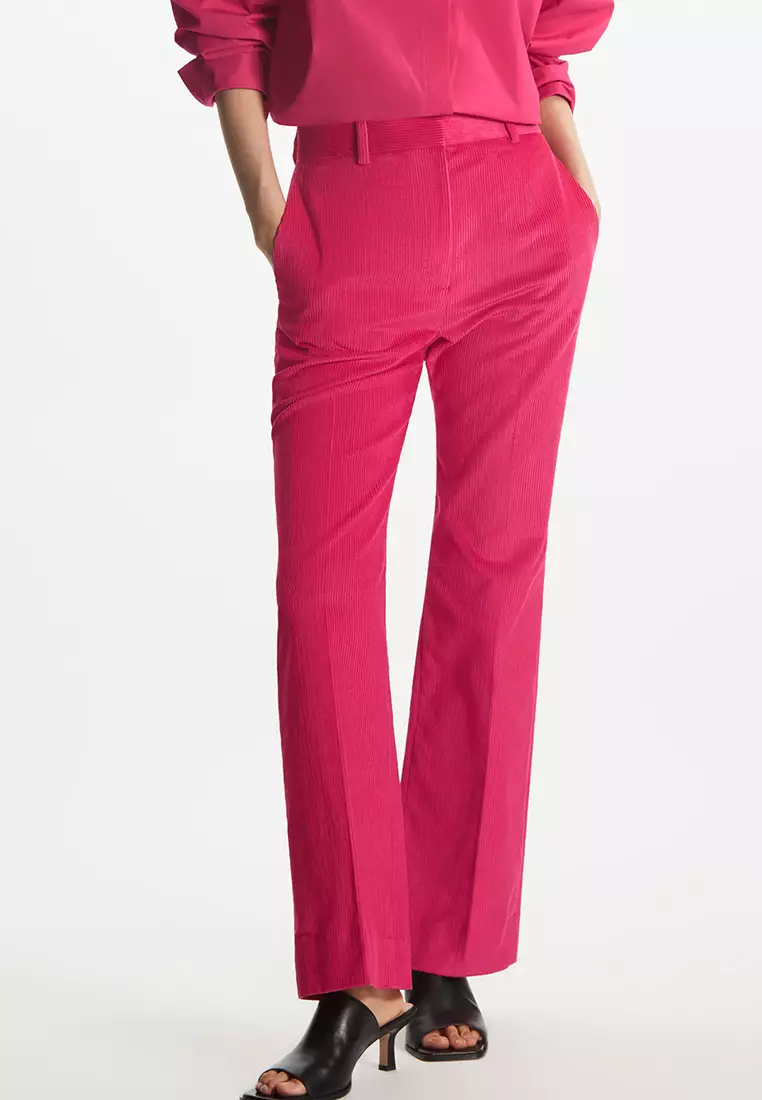 Buy COS Slim-Fit High-Waisted Corduroy Trousers Online | ZALORA Malaysia