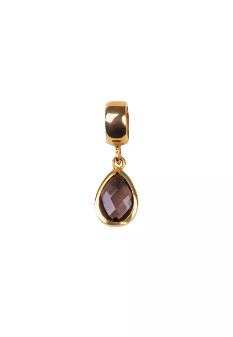 Buy Foundry Mini Black Sapphire Pear Charm 18k Gold 2026 Online ...