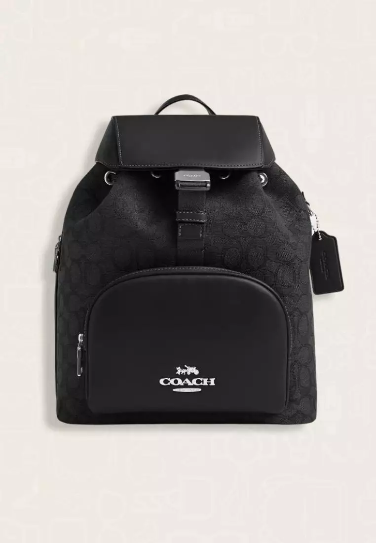 Jual Coach Coach Pace Large Backpack In Signature Jacquard Black ...