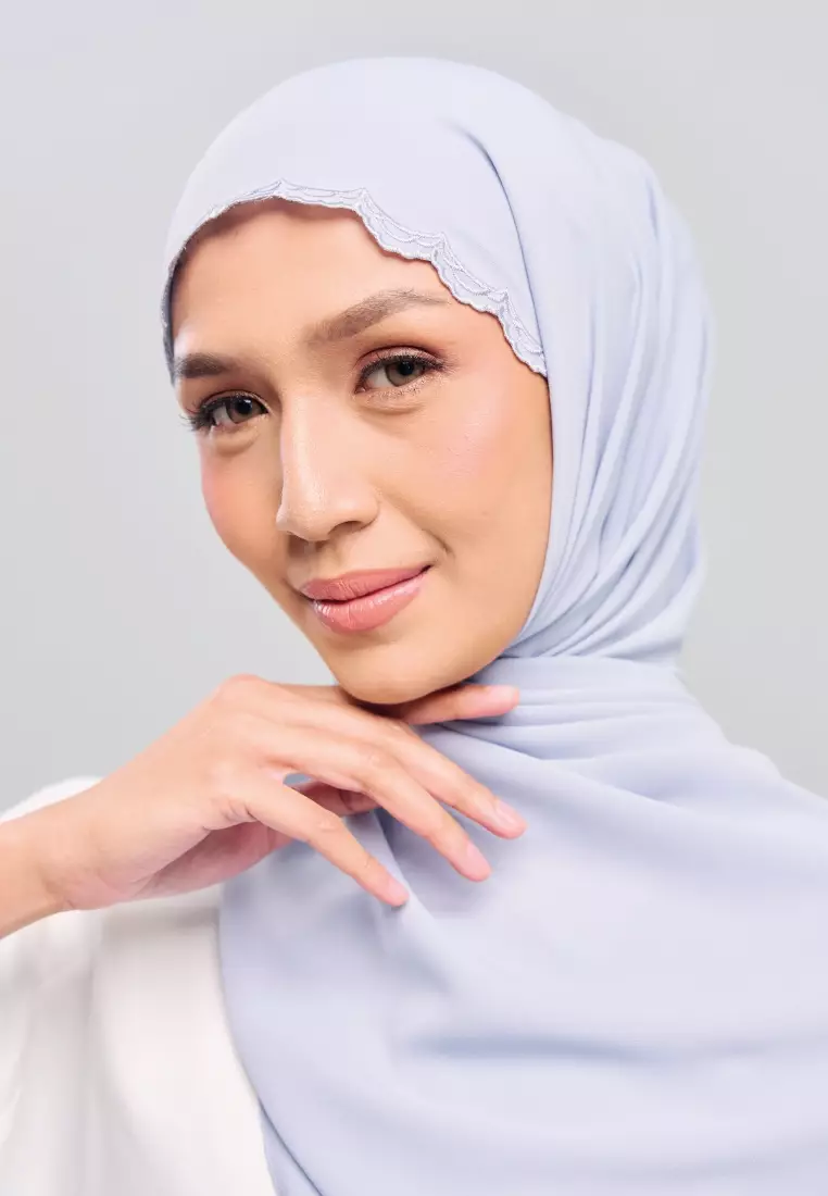Buy UMMA Sulam Kenanga Scarf in Muda Blue 2026 Online | ZALORA