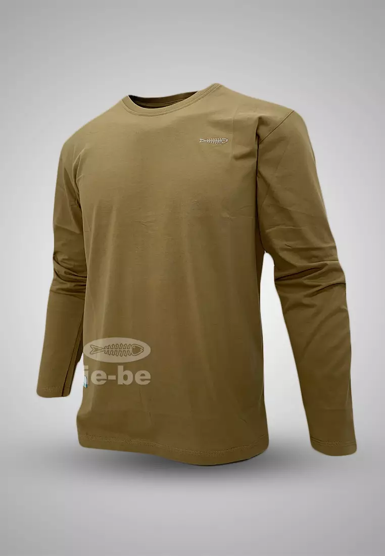 Jual IEBE Kaos IEBE Pria Tangan Panjang Casual B1HL8049 Brown Original ...