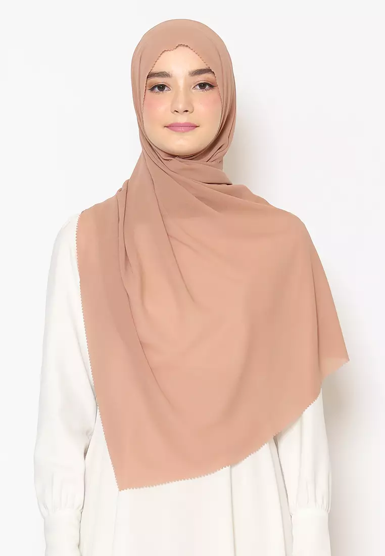 Jual FEY ATTIRE Nura Pashmina - Mocca Original 2024 | ZALORA Indonesia