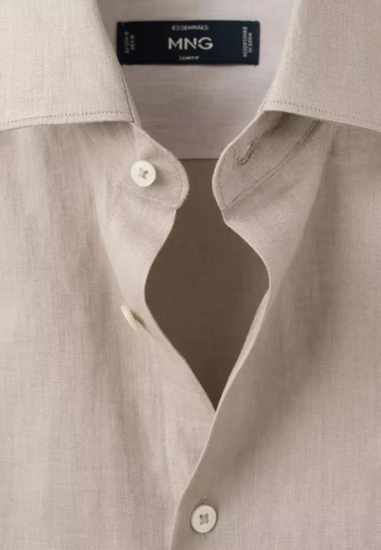Buy MANGO Man 100% Linen Slim-Fit Shirt 2026 Online | ZALORA