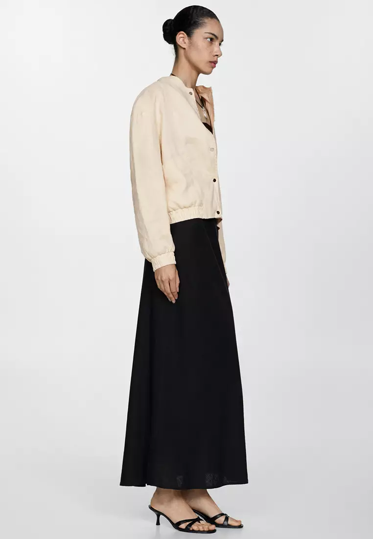 Jual Mango Buttons Linen Jacket Original 2025 | ZALORA Indonesia