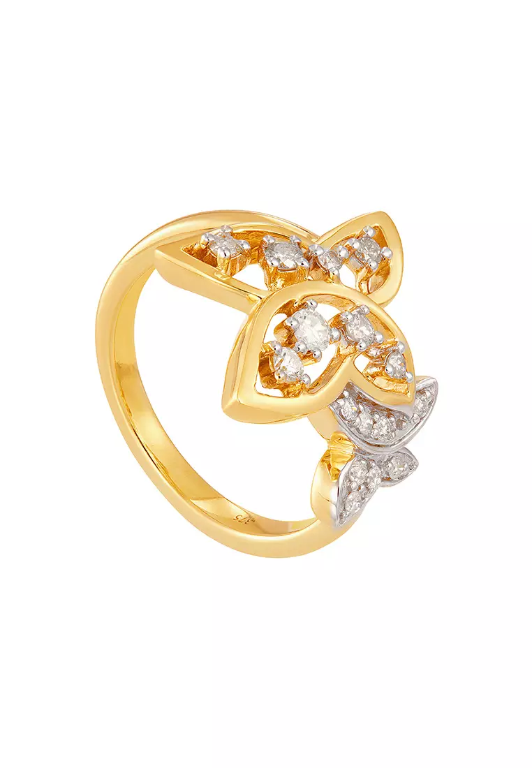 Buy HABIB HABIB Chic | Diamond Ring in 375/9K Yellow and White Gold ...