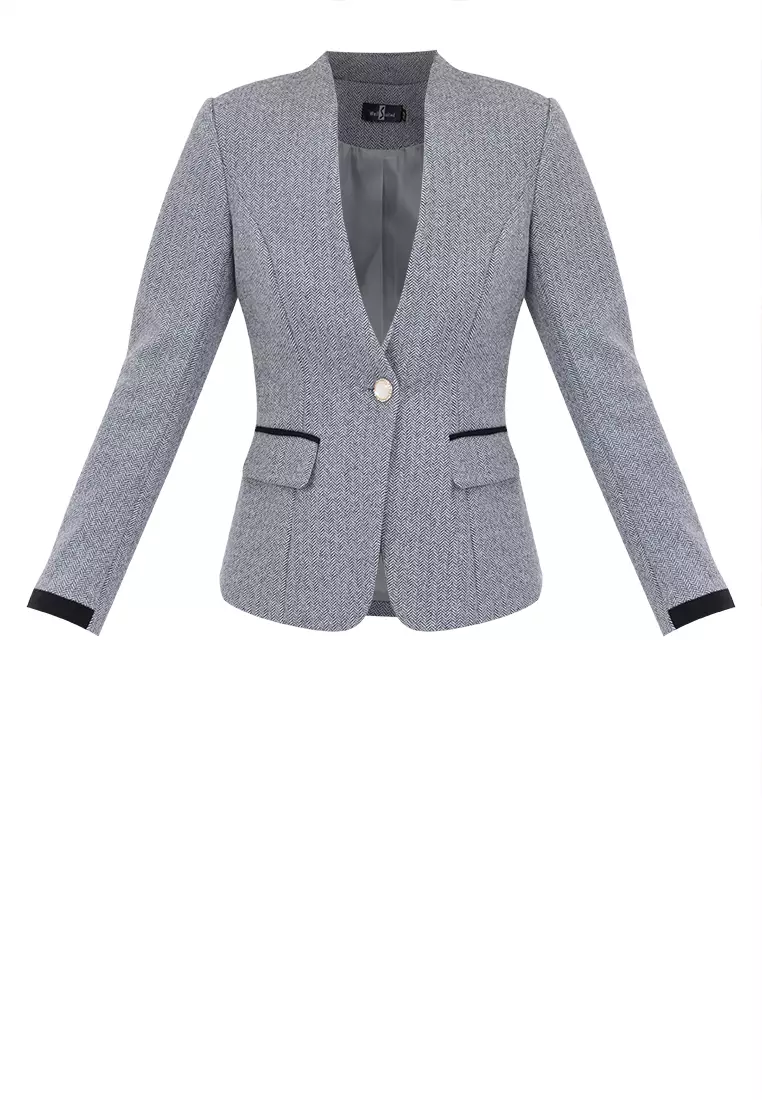 Buy Well Suited Herringbone Blazer 2026 Online | ZALORA Philippines