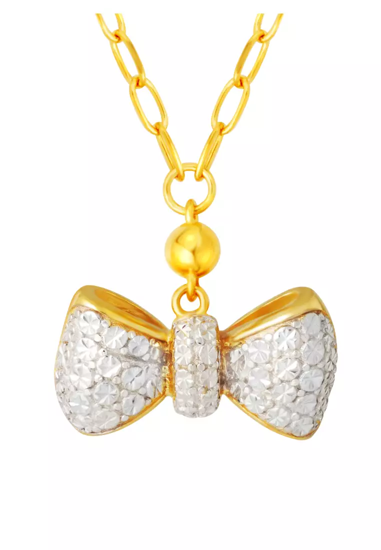 Buy TOMEI TOMEI Diamond Cut Collection Little Joy Necklace, Yellow Gold ...