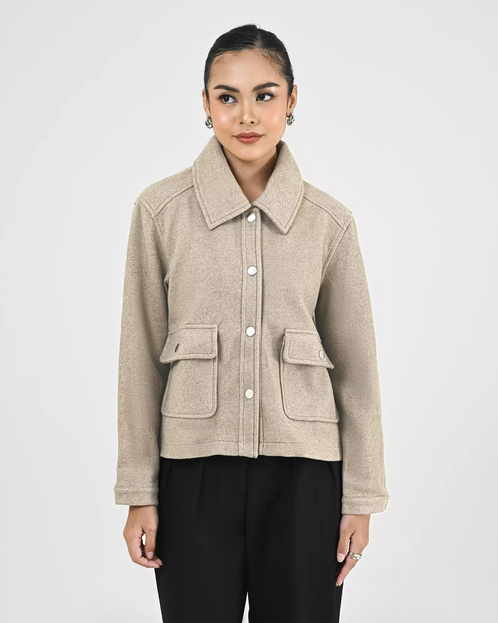 Jual geulis.id Geulis.id ZORIONE JACKET - Taupe Original 2025 | ZALORA Indonesia