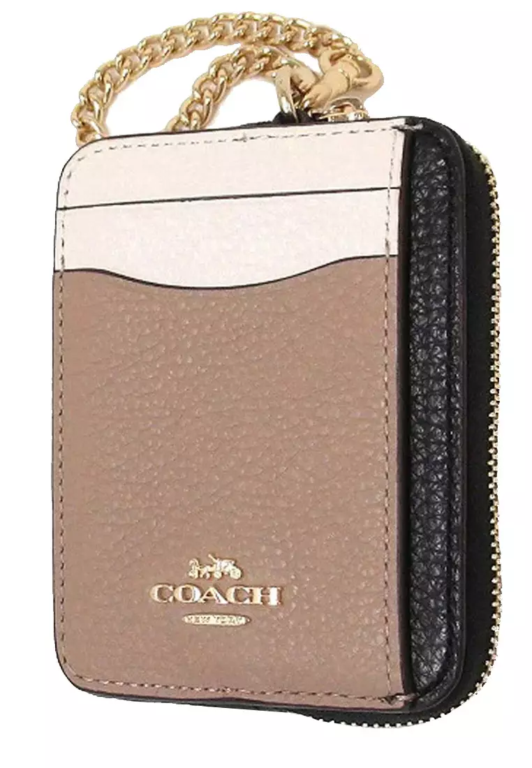 Buy COACH Zip Card Case In Colorblock in Chalk Multi C1886 Online ...