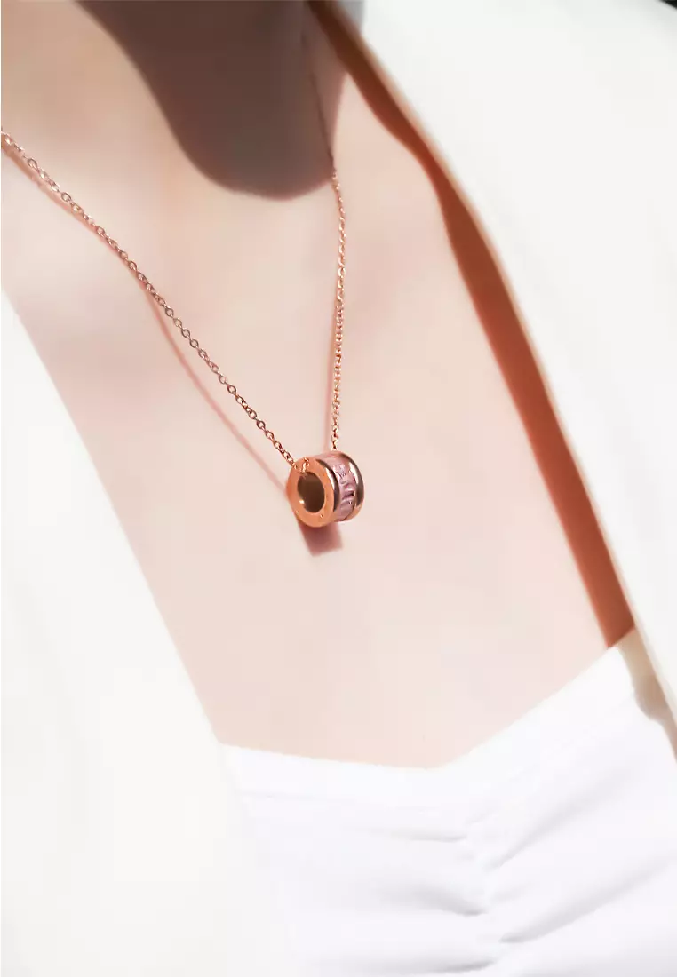 Buy CELOVIS Oceane Pink Cryolite Necklace in Gold 2026 Online | ZALORA ...