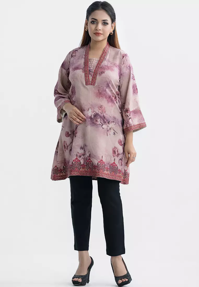 Buy Le Reve Le Reve Printed A-line Tunic with Bell Sleeve 2026 Online ...